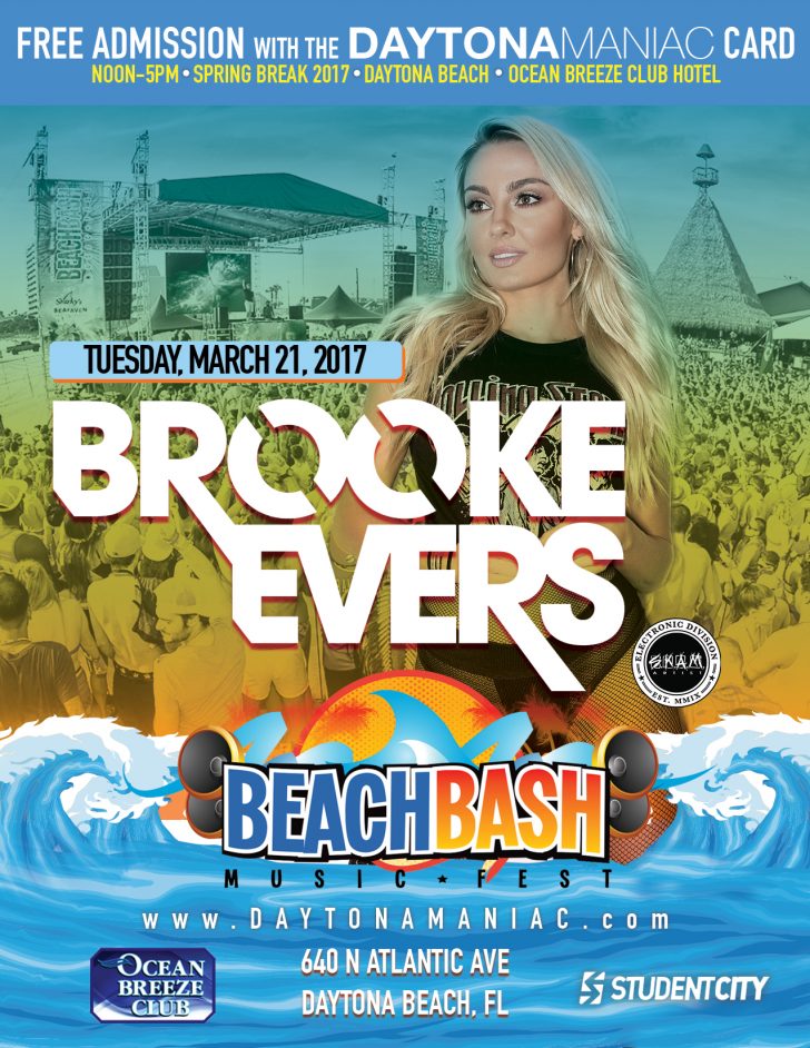Brooke Evers Joins List Of Performers In Daytona Beach Beach Bash